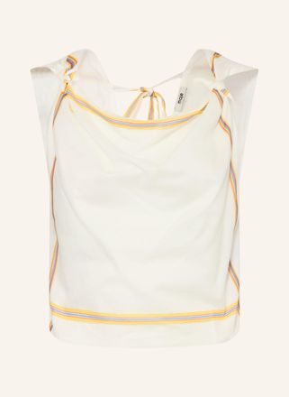 Maje Cropped-Blusentop weiss
