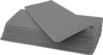 Hhg 15er-Set Stufenmatte HHG 585, Treppenteppich Treppenschutz Treppenmattenset, 65x25cm rechteckig, grau