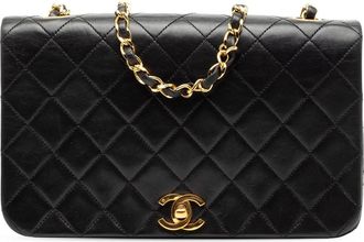 Chanel Hobo Bags - Medium Quilted Lambskin Full Flap - Gr. unisize - in Schwarz - f&uuml;r Damen