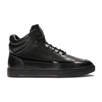 Kazar Homme, Chaussures, Noir, Taille: 45 EU Baskets en cuir avec fermeture &eacute;clair haute et lacets sur le dessus