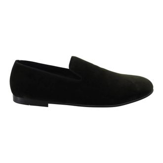 Dolce & Gabbana Gr&uuml;ne Velvet Loafers mit Logo-Detail - - Shoes - Herren - Gr&uuml;n - 39 EU