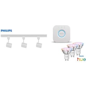 Philips LED Leuchten 3er Spot Zilo Easy Link + Smart-Home wei&szlig; 100 cm warmwei&szlig;-kaltwei&szlig; RGB Deckenlampe