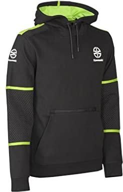 Kawasaki Sweat à capuche sport, Noir/vert, S