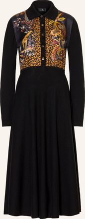 Etro Etro Hemdblusenkleid Im Materialmix schwarz