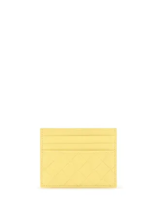 Bottega Veneta Womens Leather Card Holder Taxi Gold Calf Wallets & Purses
