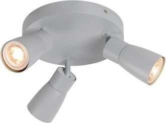 SLV PURI 2.0 Dome, Wand- und Deckenaufbauleuchte, rund, 3 x max. 6 W GU10, grau