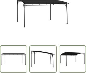 vidaXL vidaXL Abri ext&eacute;rieur - Auvent pare-soleil de jardin 4x3x2,55 m Anthracite