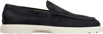 Tod's Homme, Chaussures, Bleu, Taille: 41 1/2 EU Mocassin en daim
