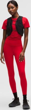 lululemon Fast and Free Leggings mit hohem Bund 5 Taschen f&uuml;r Frauen - 64 cm - Neon - Gr&ouml;&szlig;e 10