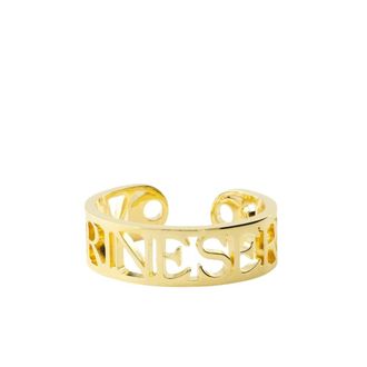 Marine Serre Femme, Accessoires, Jaune, Taille: L Cut-Out Logo Cuff Bracelet