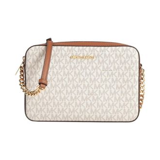 Michael Kors Jet Set Large Crossbody Bag mit Logoprint - - Bags - Damen - Wei&szlig; - ONE SIZE