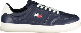 Tommy Hilfiger Homme, Chaussures, Bleu, Taille: 43 EU Leather Baskets