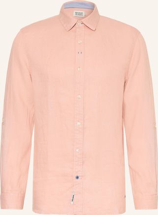 Scotch & Soda Leinenhemd Comfort Fit rosa