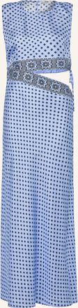 Maje Seidenkleid Mit Cut-Out blau