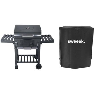 Sweeek Holzkohlegrill mit Abdeckung