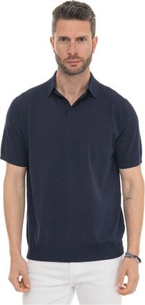 Hindustrie Homme, Tops, Bleu, Taille: L Polo Meta-Cot/Silk en jersey