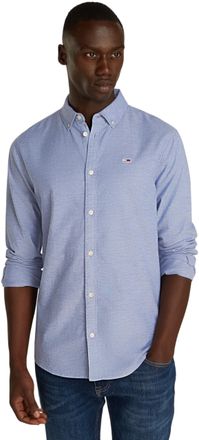 Tommy Jeans Herren TJM SLIM STRETCH OXFORD SHIRT DM0DM09594, Blue (Bright Blue), XS