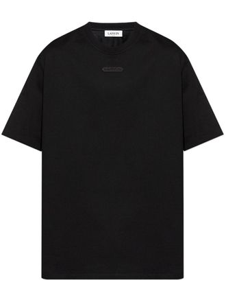 Lanvin t-shirt en coton à logo appliqué - Noir
