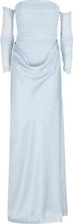 Rotate Rotate Birger Christensen, Femme, Robes, Bleu, Taille: 38 FR Long Dress