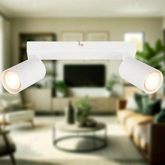 B.K.Licht EEK A LED Deckenlampe schwenkbar, 3000K warmwei&szlig;, je 2W, je 450 Lumen, ca. 50.000h Licht, Deckenleuchte, Lampe, Wohnzimmerlampe, Schlafzimmerlampe, K&uuml;