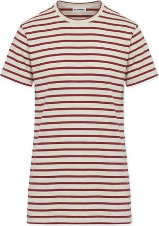 Jil Sander Femme, Robes, Rouge, Taille: 38 FR Robe en coton &agrave; col rond