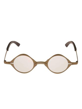 Rigards Brille mit rundem Gestell - Braun