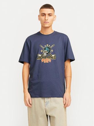 Jack & Jones Jack & Jones T-Shirt Eight Skull 12264841 Dunkelblau Standard Fit