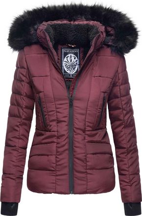Navahoo Damen Winterjacke Adele - Warm, Mit Teddyfellfutter & Abnehmbarem Kunstfellkragen