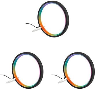 Briloner LED Tischlampe mit Fernbedienung, dimmbar, RGBIC, Musiksensor, Timer, LED Lichtring, Schreibtischlampe, Tischleuchte, Nachttischlampe, Gaming Deko, Pa