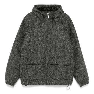 Dr&ocirc;le de Monsieur Dunkelgraue Tweed-Jacke mit Rei&szlig;verschluss - - Sweatshirts & Hoodies - Herren - Grau - XL