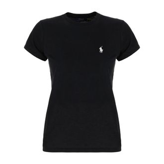 Polo Ralph Lauren L&auml;ssiges Baumwoll-T-Shirt f&uuml;r M&auml;nner - - Tops - Damen - Schwarzk - L