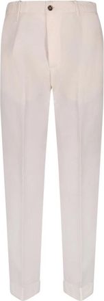 Dell'Oglio Homme, Pantalons, Blanc, Taille: S Slim-fit Pantalons