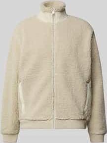 Boss Orange by Hugo Boss Slim Fit Sweatjacke in Teddyfell-Optik Modell ZE_COZISOLID