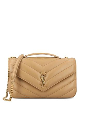 Saint Laurent sac port&eacute; &eacute;paule Loulou m&eacute;dium - Tons neutres