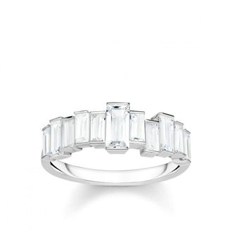 Thomas Sabo Thomas Sabo Damen Ring Baguette Schliff 925 Sterlingsilber Tr2269-051-14-54 - - Accessories - Damen - Grau - ONE SIZE