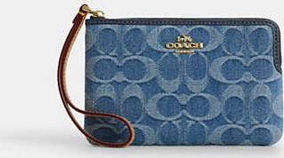 Coach Tasche Aus Signature-Denim Mit Handschlaufe Und Rundumrei&szlig;verschluss