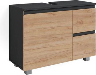 Vicco Meuble sous vasque simple J-Shape, Sonoma, 80 x 60.8 cm