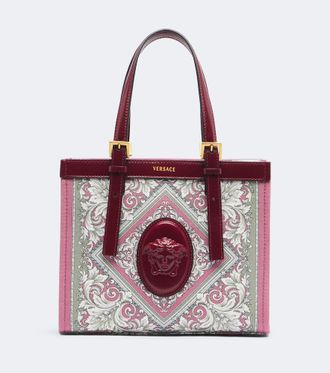 Versace Bedruckte Henkeltasche Rivi&egrave;re Mini aus Canvas