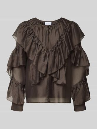 Comma Regular Fit Bluse aus Lyocell-Mix