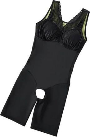 Generic YUJIEBB Body chaud doubl&eacute; en polaire avec col en V et rembourrage de poitrine pour femme, Noir, XXL