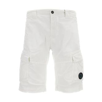 C.P. Company Stretch Sateen Cargo Shorts - - Shorts - Herren - Wei&szlig; - M