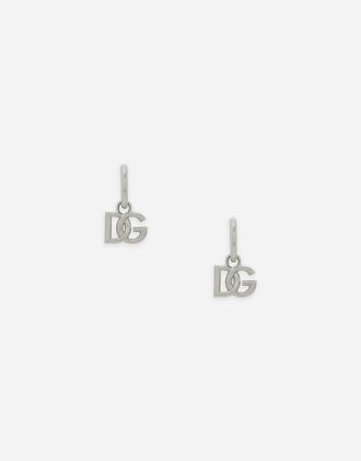 Dolce & Gabbana Creolen Mit Anh&auml;nger Dg-logo - Frau Bijoux Silber Metall Onesize