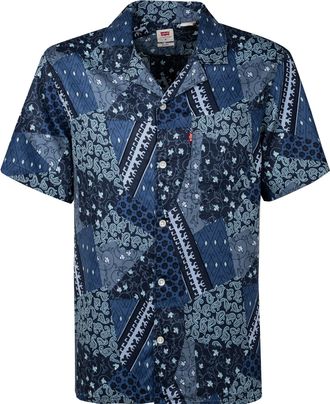 Levi's Herren Kurzarmhemd blau gemustert