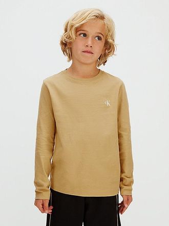 Calvin Klein 2er-pack Langarmshirts - Sandy Beige / Whitecap Grey - Jungen - 16 Jahre (170 cm)