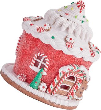 Garneck Weihnachtliche Resin Schloss Deko mit Licht Weihnachtliche Tischdekoration Festlicher Beleuchtungsschmuck für Kamin Büro und Wohnzimmer Stimmungsvolle