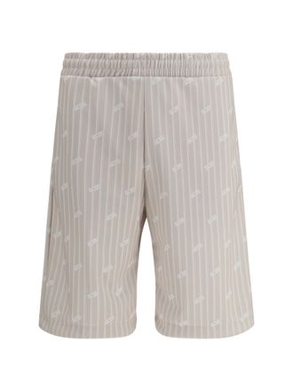 GCDS Mens Shorts Sandshell-Bone Polyester Bermuda Sandshell/bone