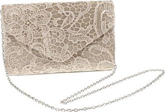 Vosarea Pochette de Soir&eacute;e Femme Satin avec Motif Dentelle &Eacute;l&eacute;gante Sac Banquet Chic pour Mariage Bal et F&ecirc;te Accessoire Main pour et Cocktail