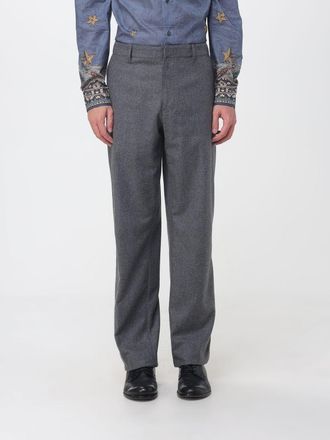 Etro Pantalon de costume en laine &agrave; pinces avec fermeture dissimul&eacute;e
