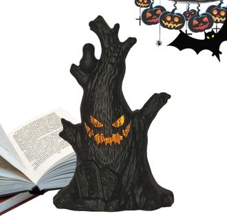 Generic Halloween flammenlose Kerzen - LED gef&auml;lschte Kerze - Ghost L&auml;cheln Gesicht Lampe batteriebetriebenen Baumstumpf f&uuml;r Wohnkultur Couchtisch Esszimmer K