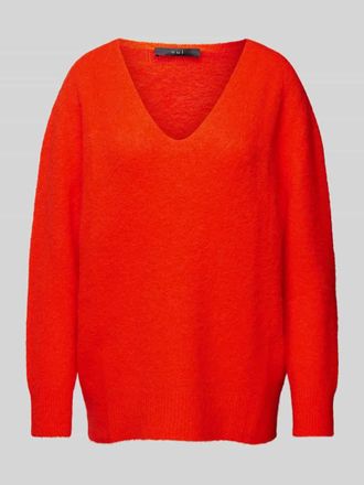 Oui Strickpullover mit U-Boot-Ausschnitt